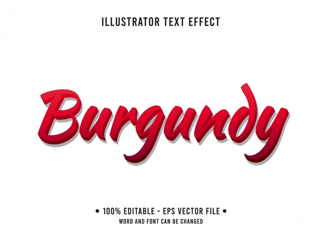 Bold and Vibrant Burgundy Text with Illustrator Effect | Jiffy Designs