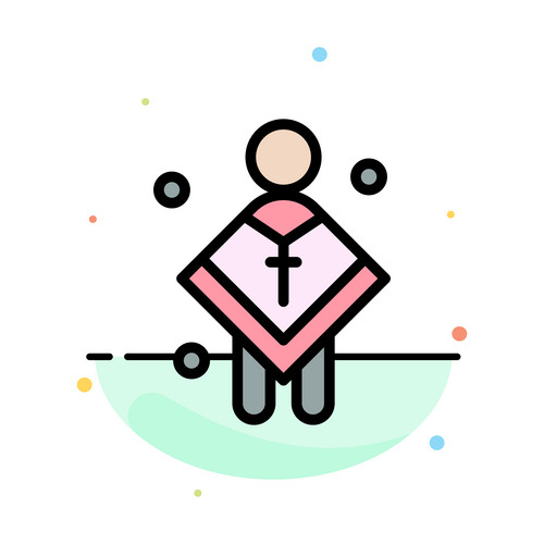 Christian, Church, Male, Man, Preacher Abstract Flat Color Icon ...