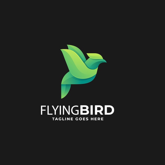 Vibrant Green Bird Logo with Tagline on Black Background | Jiffy Designs