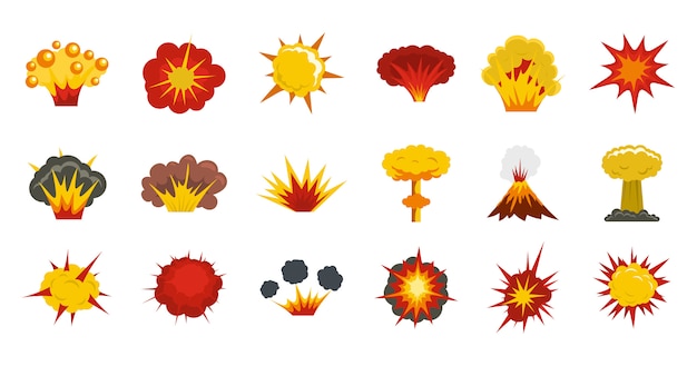 Vibrant Explosion Collection: Diverse Graphic Elements for Dynamic ...