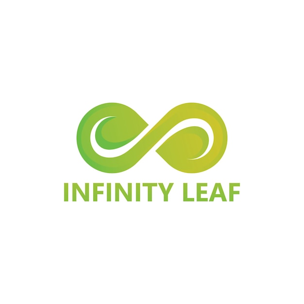 Infinity Leaf Logo - Seamless Green Emblem Design | Jiffy Designs