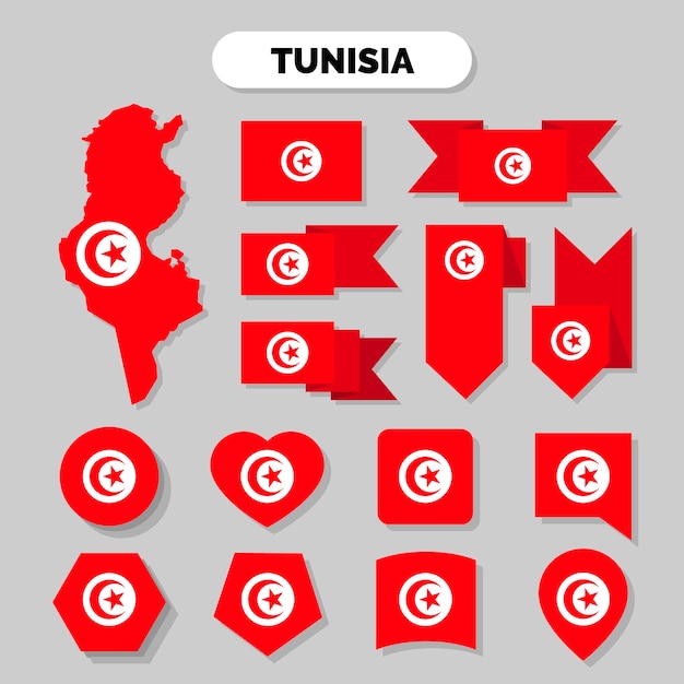 Diverse Collection of Tunisian Flags and Symbols | Jiffy Designs