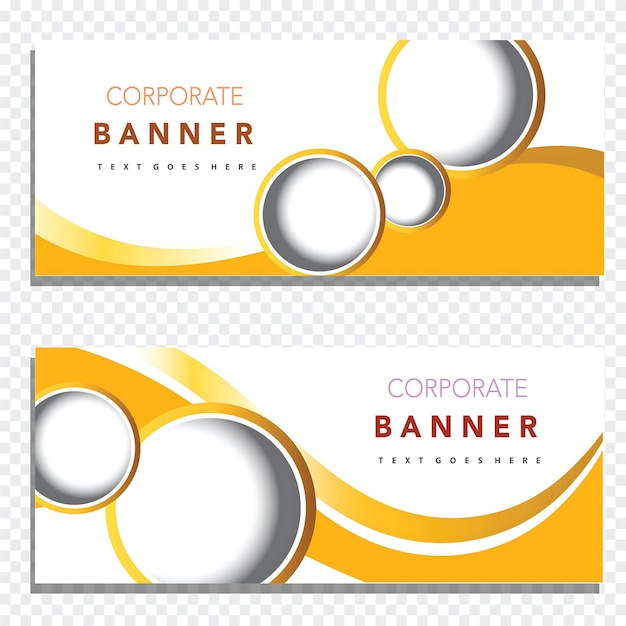 Vibrant Corporate Banner with Circular Motifs and Textured Accents ...