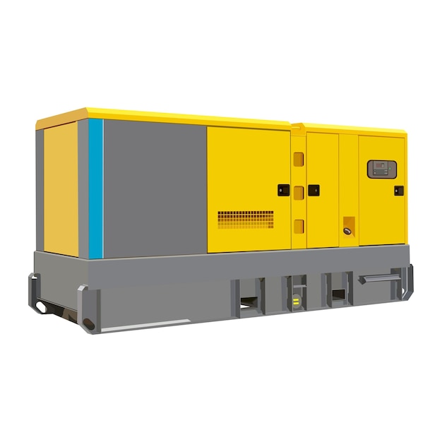 Powerful Industrial Generator in Bold Yellow Hue | Jiffy Designs