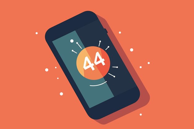 Smartphone Screen Displaying Countdown Timer at 44 Seconds | Jiffy Designs