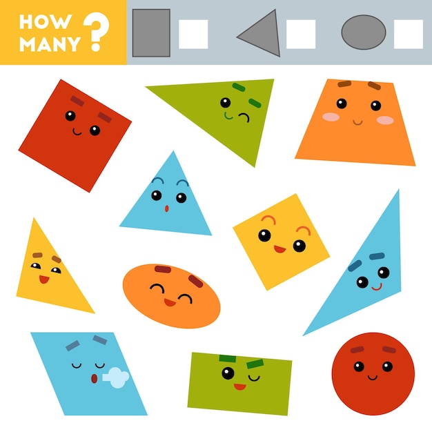 Vibrant Geometric Shapes with Expressive Faces | Jiffy Designs