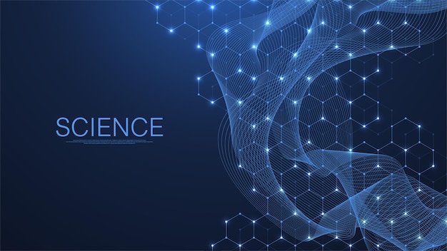 Glowing Hexagonal Network of Interconnected Science Concepts | Jiffy ...