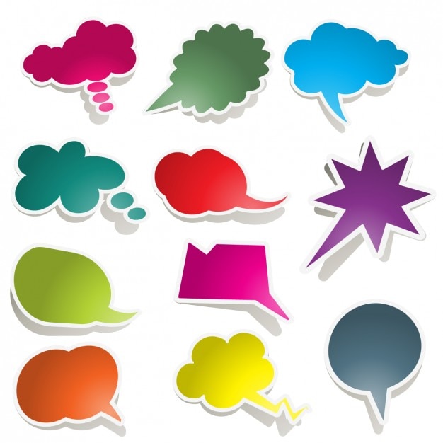 Vibrant Speech Bubble Illustrations with Diverse Color Palettes | Jiffy ...