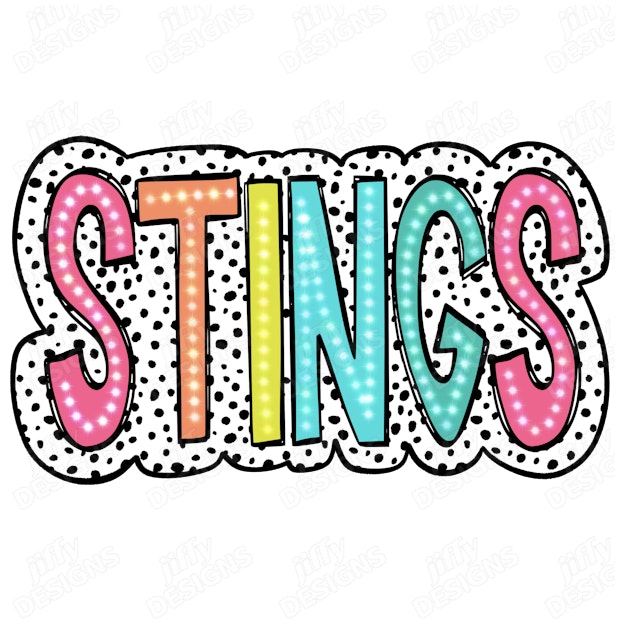 'Stings' Colorful Polka-Dotted Typography with Playful Bubble Letters ...