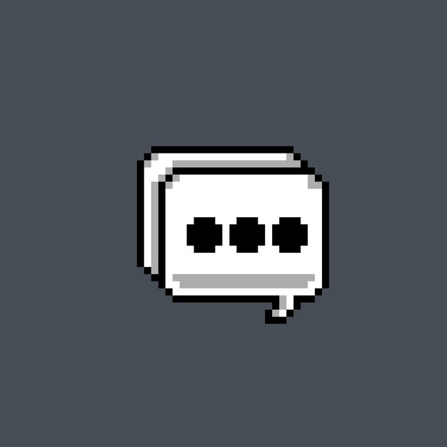 Retro Pixel Art Dialogue Box on Dark Background | Jiffy Designs