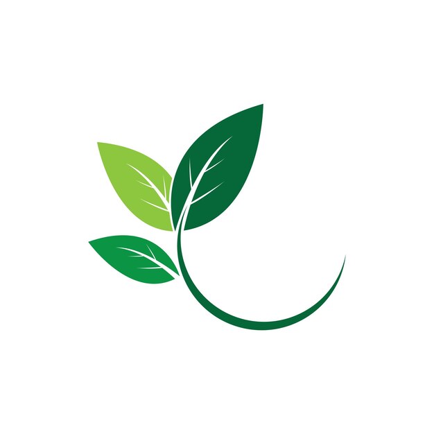Vibrant Green Leaf Emblem with Graceful Curve | Jiffy Designs
