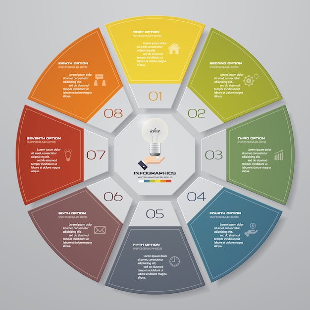 Vibrant Circular Infographic with Diverse Informational Segments ...
