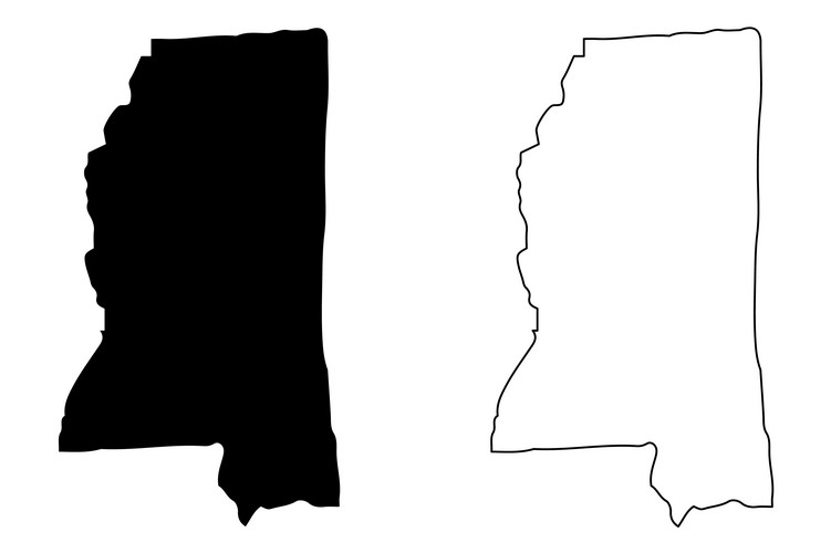 Mississippi Map Vector Illustration, Scribble Sketch Mississippi Map | Jiffy Designs
