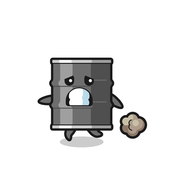 Adorable Cartoon Oil Barrel Mascot Holding Flower | Jiffy Designs