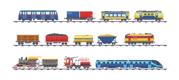 Vibrant Collection of Diverse Railway Vehicles and Locomotives | Jiffy ...