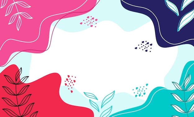 Vibrant Floral Backdrop with Abstract Shapes | Jiffy Designs