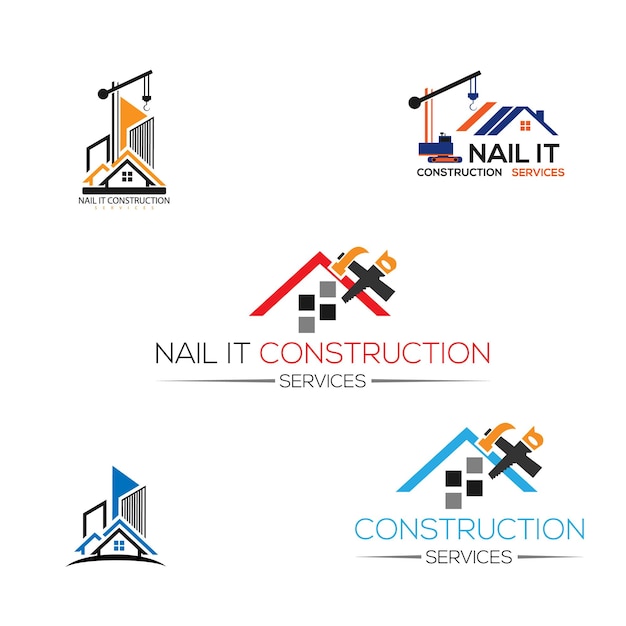 Vibrant Construction Icons Depicting Building Services and Tools ...