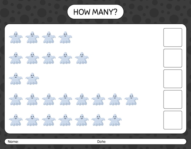 Counting Cute Blue Ghosts: A Spooky Math Worksheet | Jiffy Designs