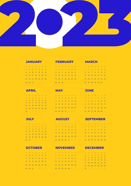 Bold and Vibrant 2023 Calendar with Playful Shapes | Jiffy Designs