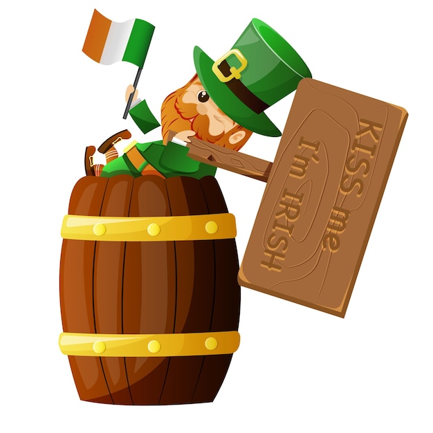 Mischievous Leprechaun Celebrating St. Patrick's Day | Jiffy Designs