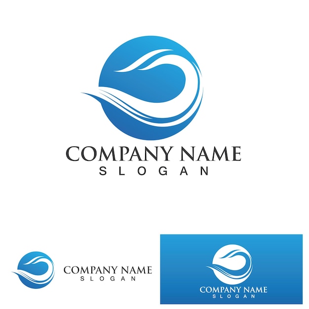 Elegant Swirling Wave Logo Design with Company Name | Jiffy Designs