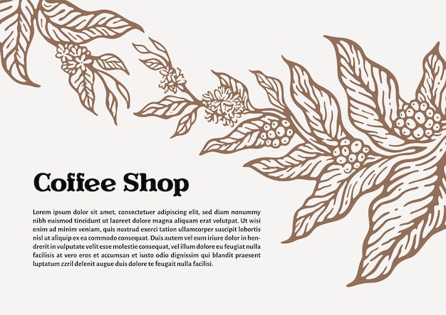 Elegant Coffee Plant Illustration for Versatile Design | Jiffy Designs