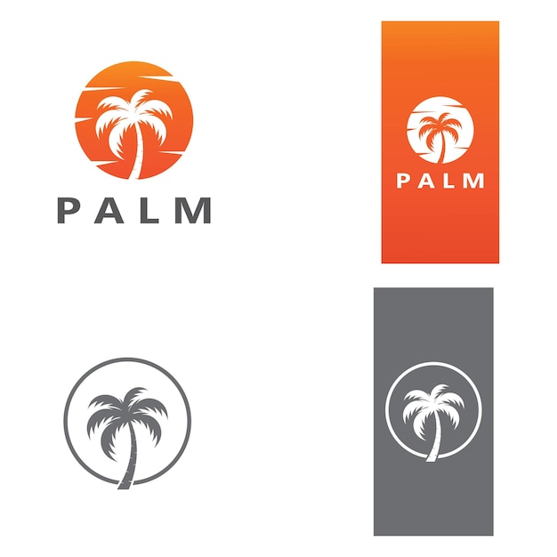 Vibrant Palm Tree Logos and Emblems for Versatile Branding | Jiffy Designs