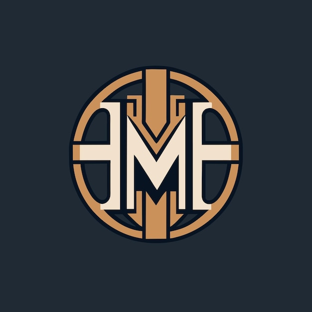 Ornate Monogram with Interlocking Letters in Retro Style | Jiffy Designs