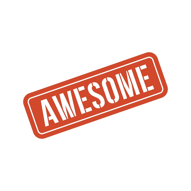Bold and Vibrant Awesome Stamp on White Background | Jiffy Designs