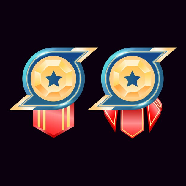 Vibrant Retro-Inspired Star Emblem with Ribbon Accents | Jiffy Designs