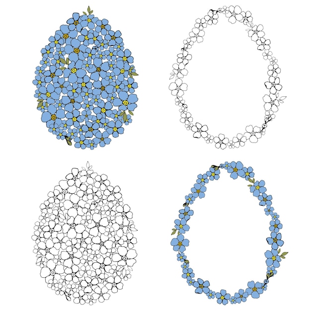 Elegant Floral Patterns in Shades of Blue and White | Jiffy Designs