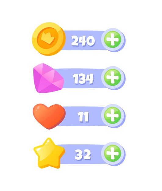 Vibrant Collection of Geometric Icons and Counters | Jiffy Designs