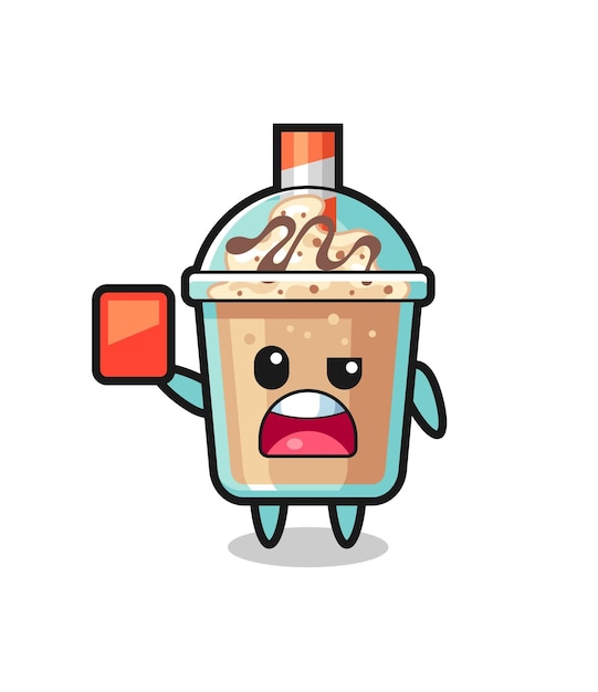 Adorable Milkshake Character Waving Cheerfully | Jiffy Designs