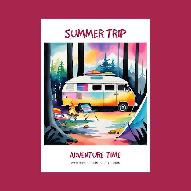 Vibrant Retro Camper Van Embarks on Summer Adventure | Jiffy Designs