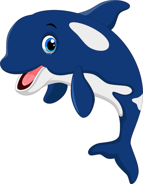 Cheerful Blue Orca Whale Cartoon Character | Jiffy Designs