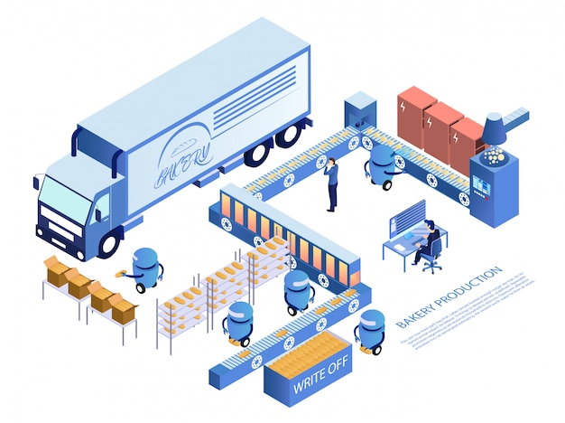 Bustling Logistics Hub with Trucks, Forklifts, and Warehouse Workers ...