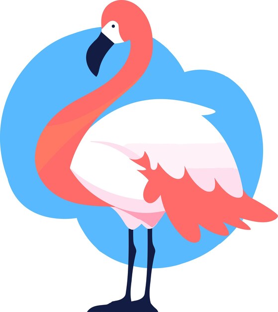 Vibrant Flamingo Illustration with Bold Colors | Jiffy Designs