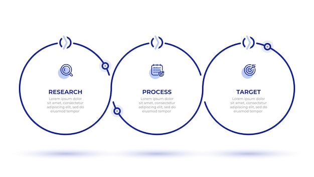 Interconnected Circles Depicting Research, Process, and Target | Jiffy ...