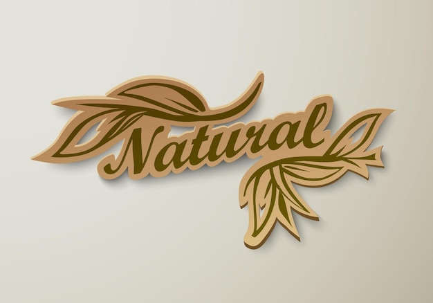 Elegant Wooden Nature-Inspired Typography with Leaf Accents | Jiffy Designs