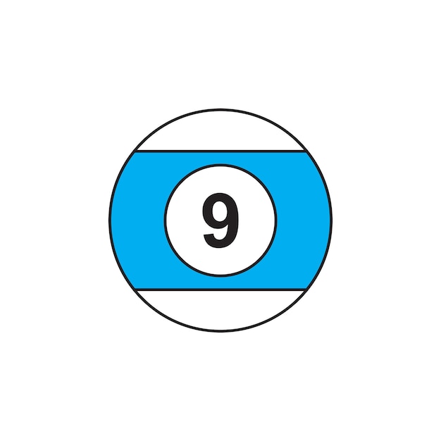 Vibrant Blue Pool Ball with Bold Number 9 Design | Jiffy Designs