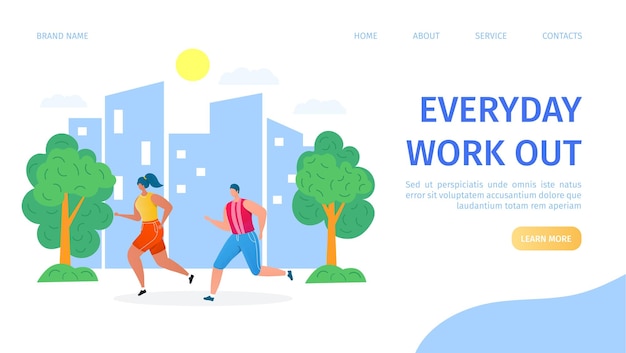 Everyday Workout: People Jogging in the City Park | Jiffy Designs