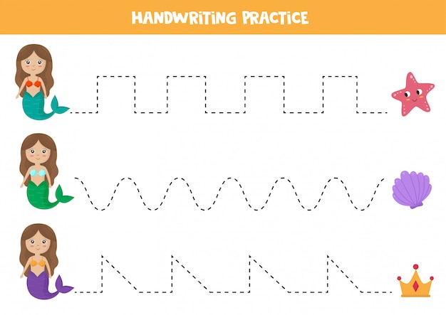 Whimsical Mermaid Handwriting Practice for Kids | Jiffy Designs