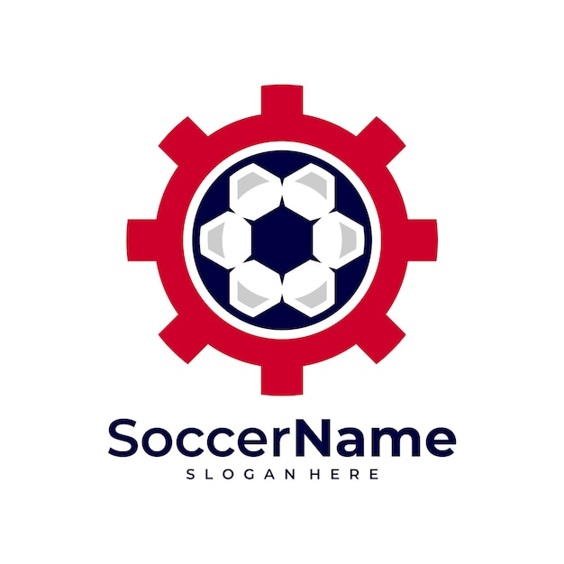 Vibrant Soccer Gear Logo with Hexagonal Ball Design | Jiffy Designs
