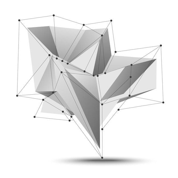 Geometric Crystalline Shapes in Monochrome Tones | Jiffy Designs