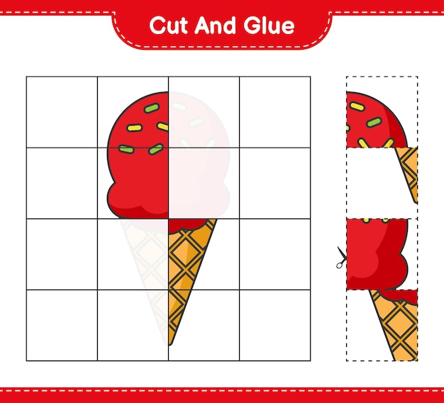 Delightful Ice Cream Cone Cut and Glue Activity | Jiffy Designs