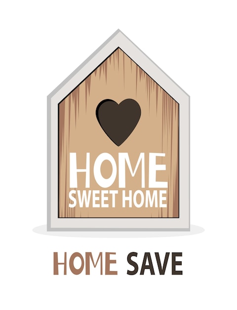 Cozy Wooden House with Heartfelt 'Home Sweet Home' Message | Jiffy Designs