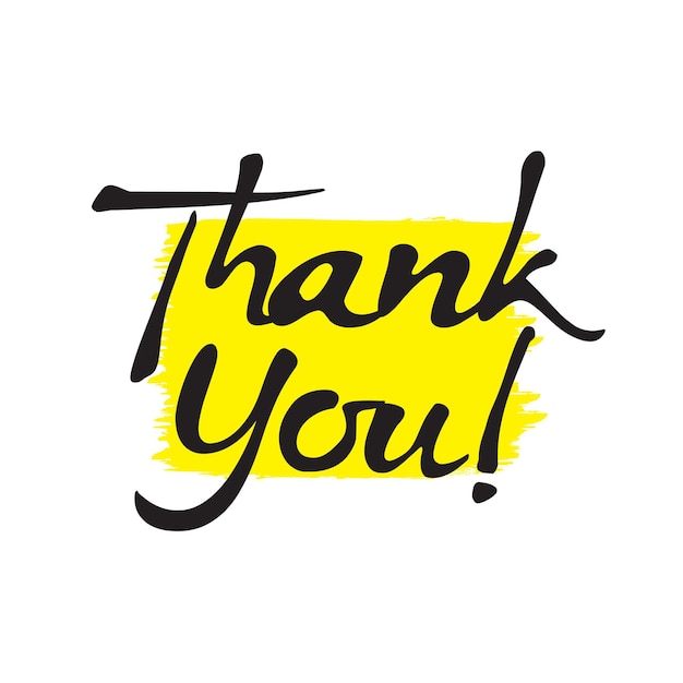 Vibrant Yellow 'Thank You' Handwritten Lettering Design | Jiffy Designs