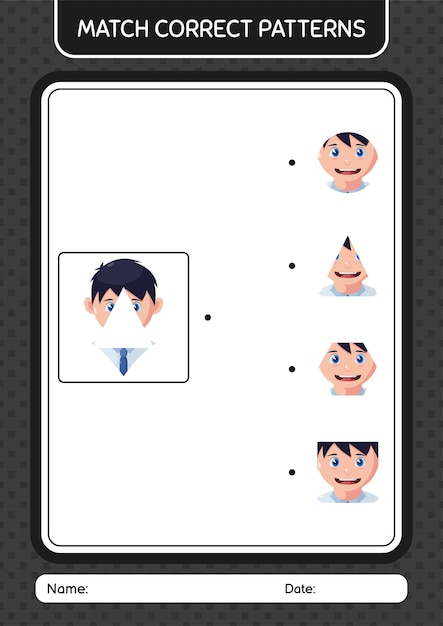 Vibrant Cartoon Faces Matching Game for Visual Pattern Recognition ...
