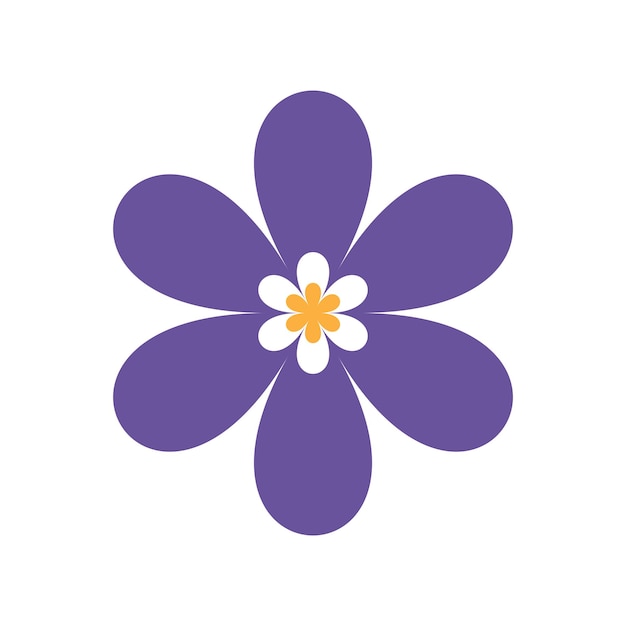 Vibrant Purple Flower with Cheerful Yellow Center | Jiffy Designs