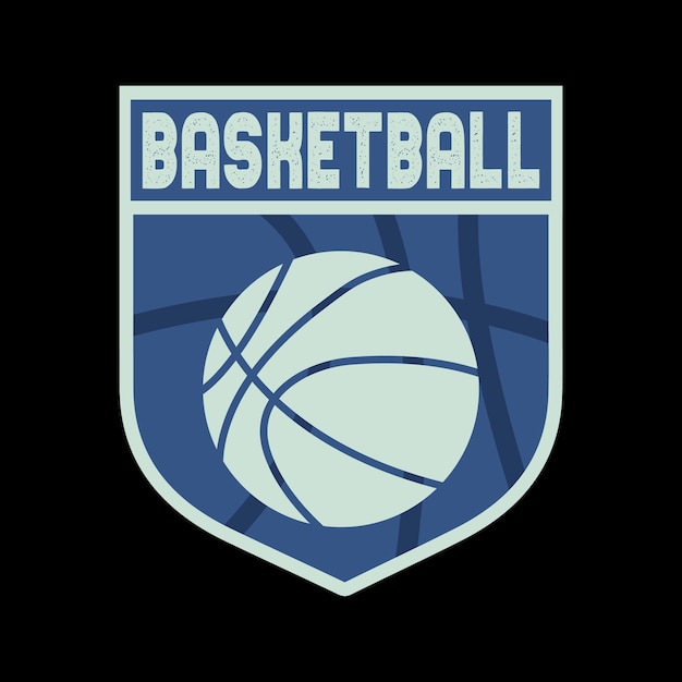 Vibrant Basketball Emblem with Retro Geometric Design | Jiffy Designs